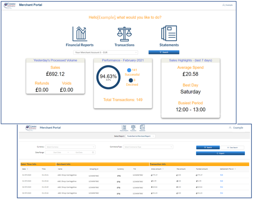 Online payments – eCOMM